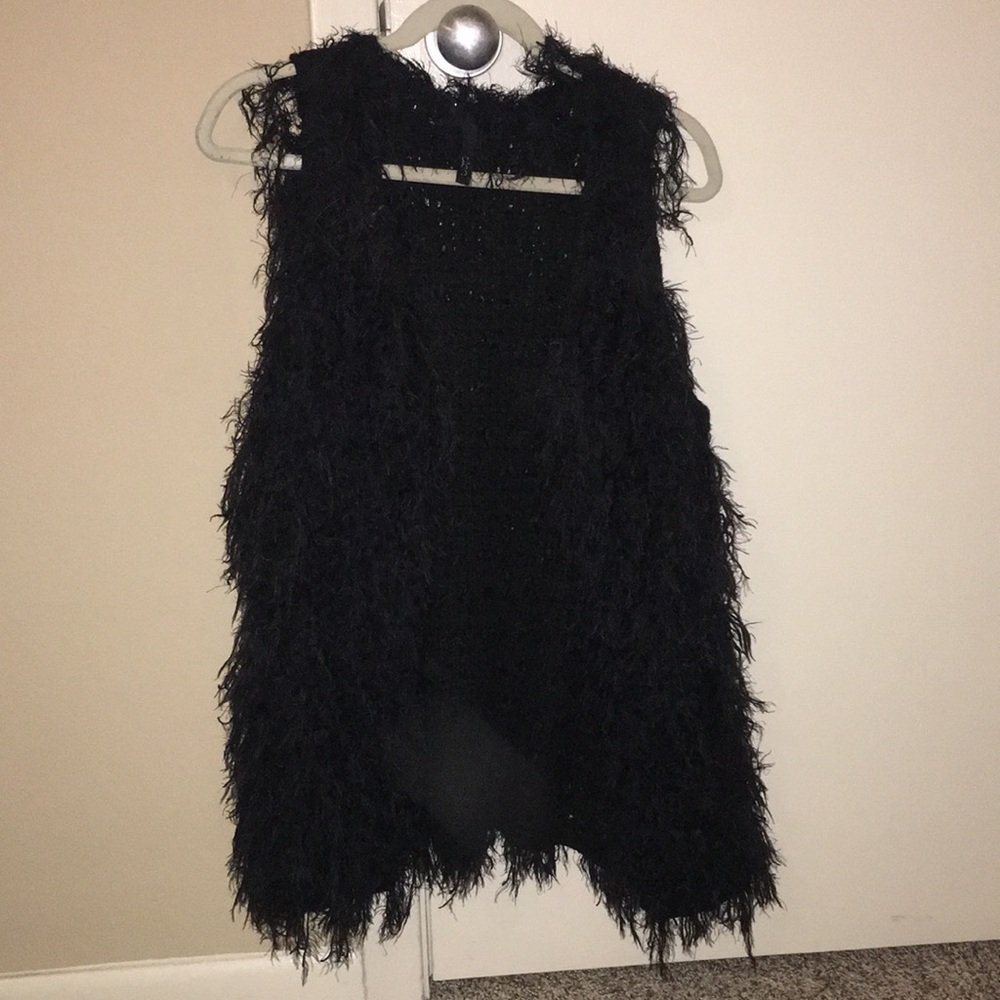 Shag Black Vest - Gem